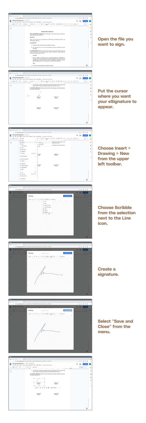 Creating e-Signatures from Google Docs‍ | Lexagle